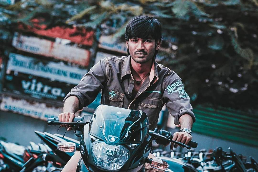 Dhanush In Pollathavan Bike