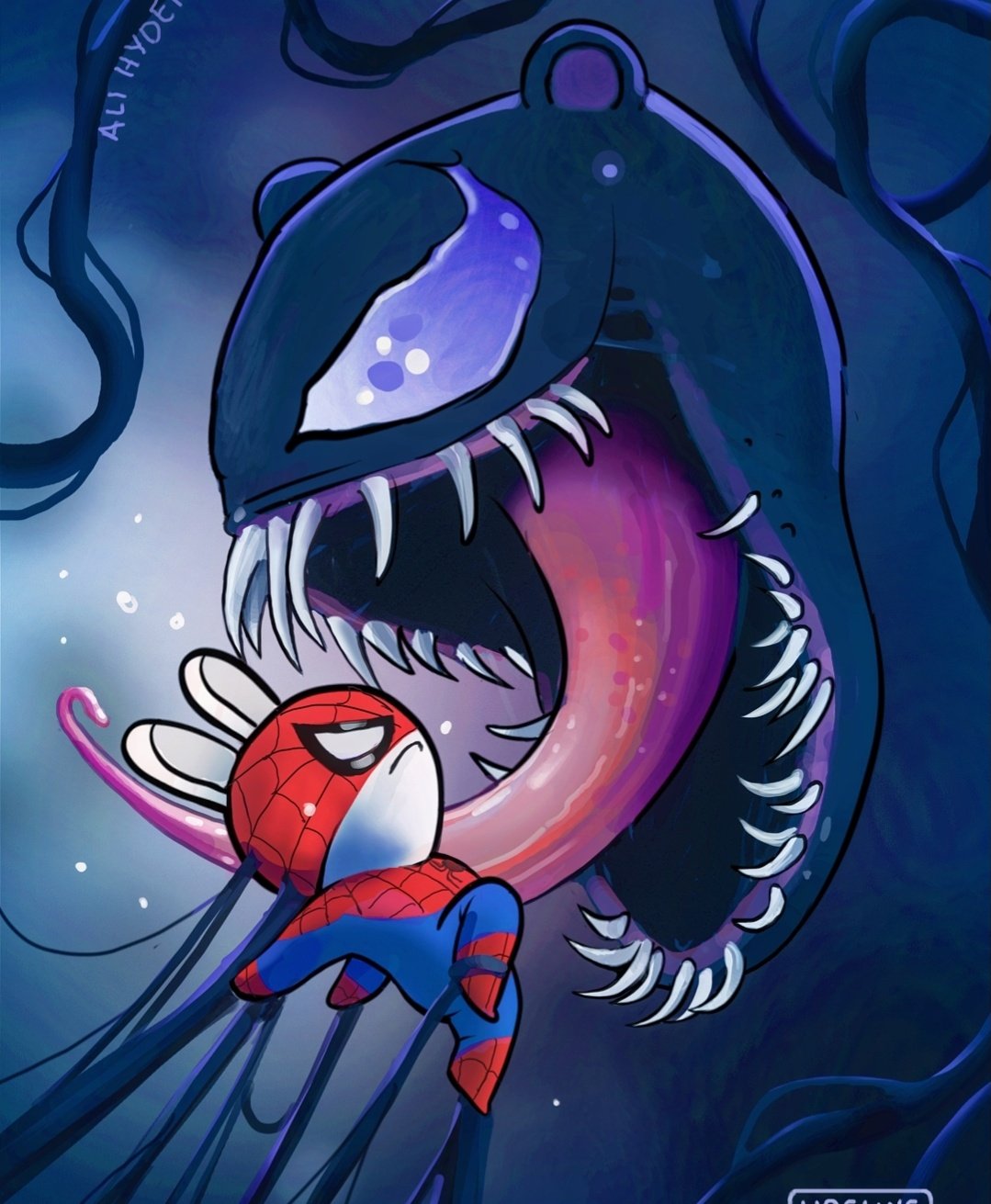 Spiderman And Venom Chibi