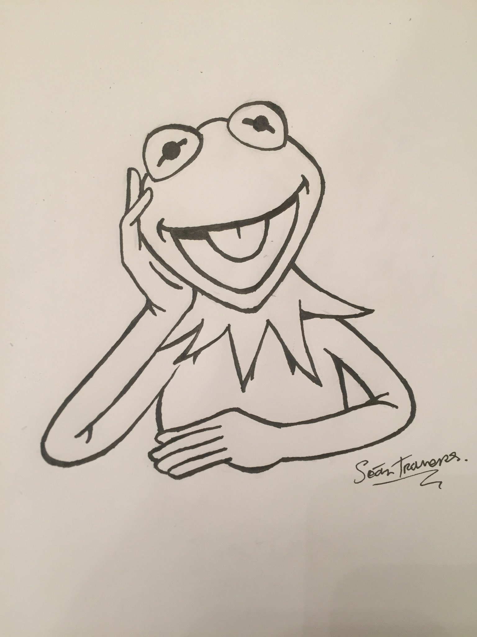 How To Draw Kermit The Frog Step By Step