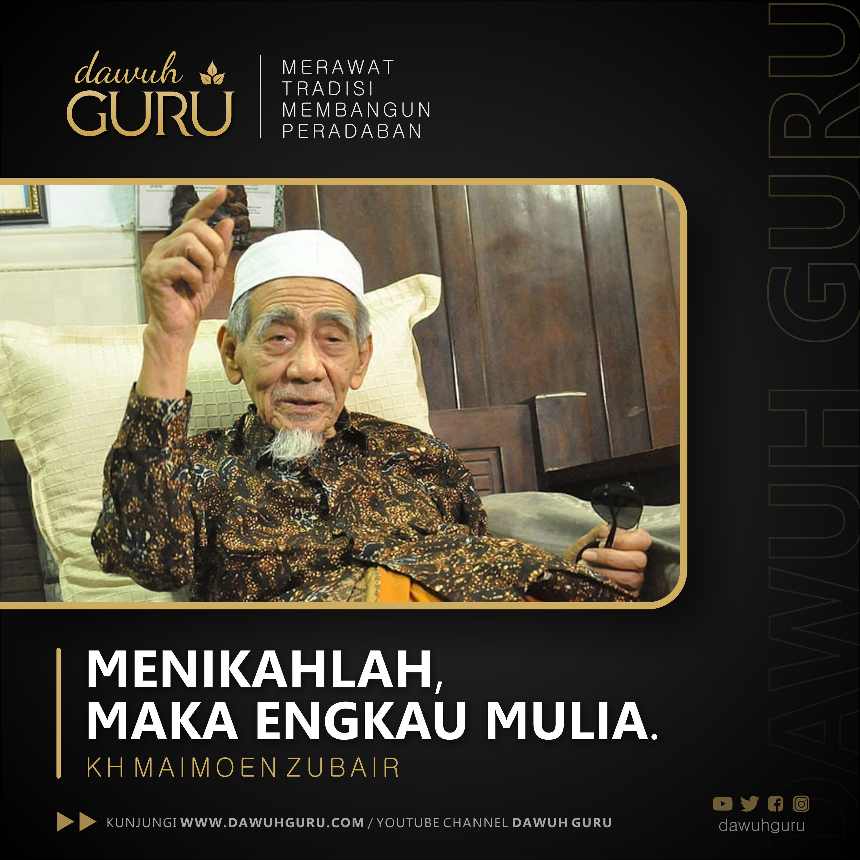 Dawuh Guru on Twitter: "Mbah Moen: Menikahlah, Maka Engkau Mulia . . KH Maimoen Zubair ketika ...