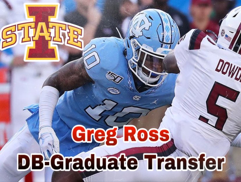 UNC DB Greg Ross Transfers to Iowa State : r/CFB