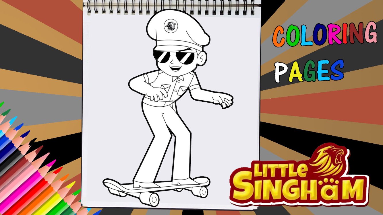 Coloring Sheet Little Singham Colouring Pages