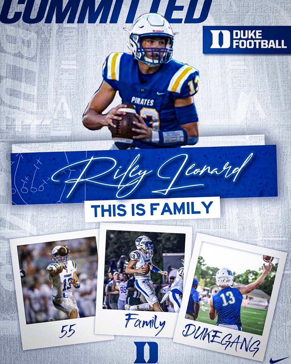2021 3* QB Riley Leonard commits to Duke : r/CFB