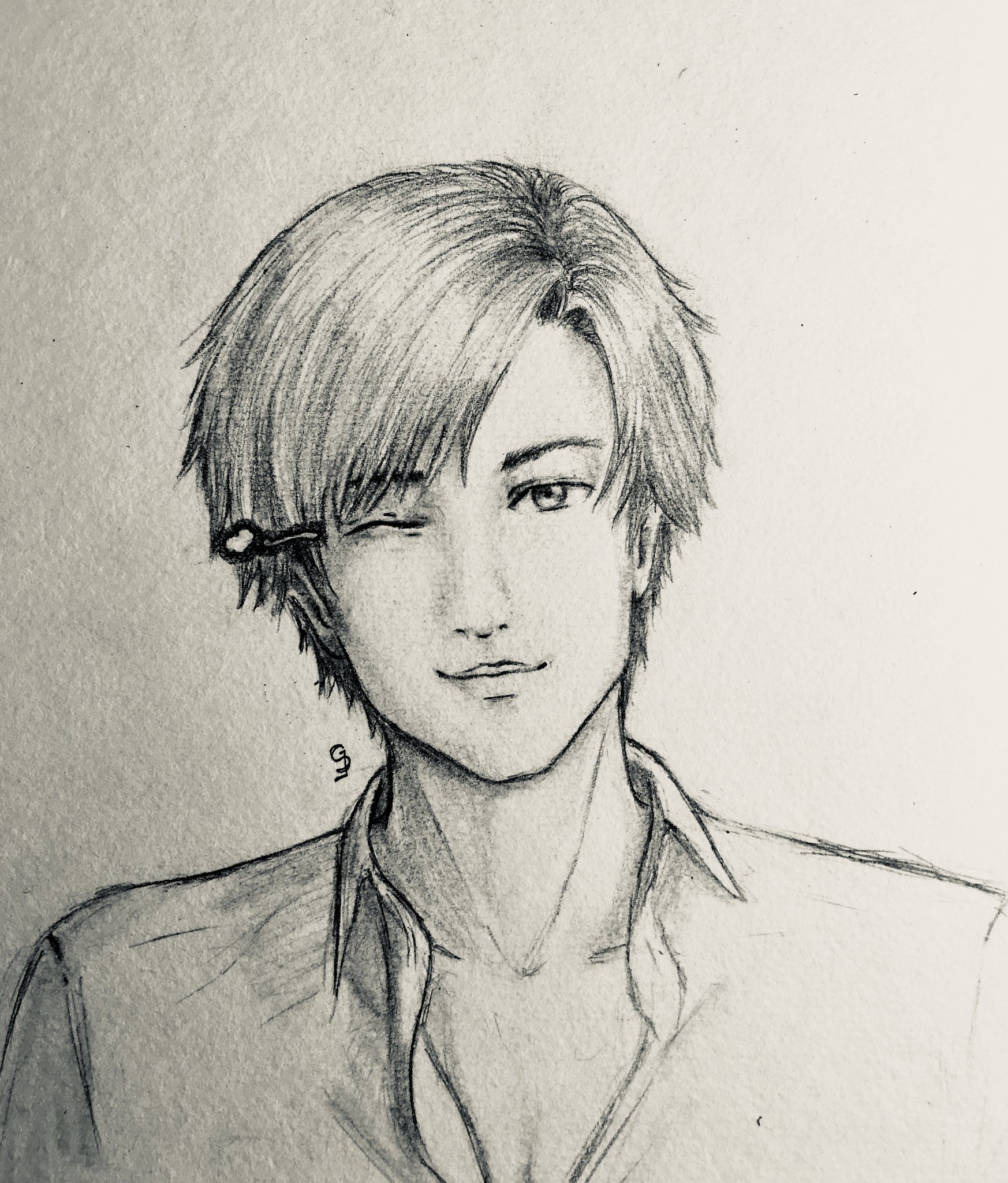 Handsome Boy Face Sketch