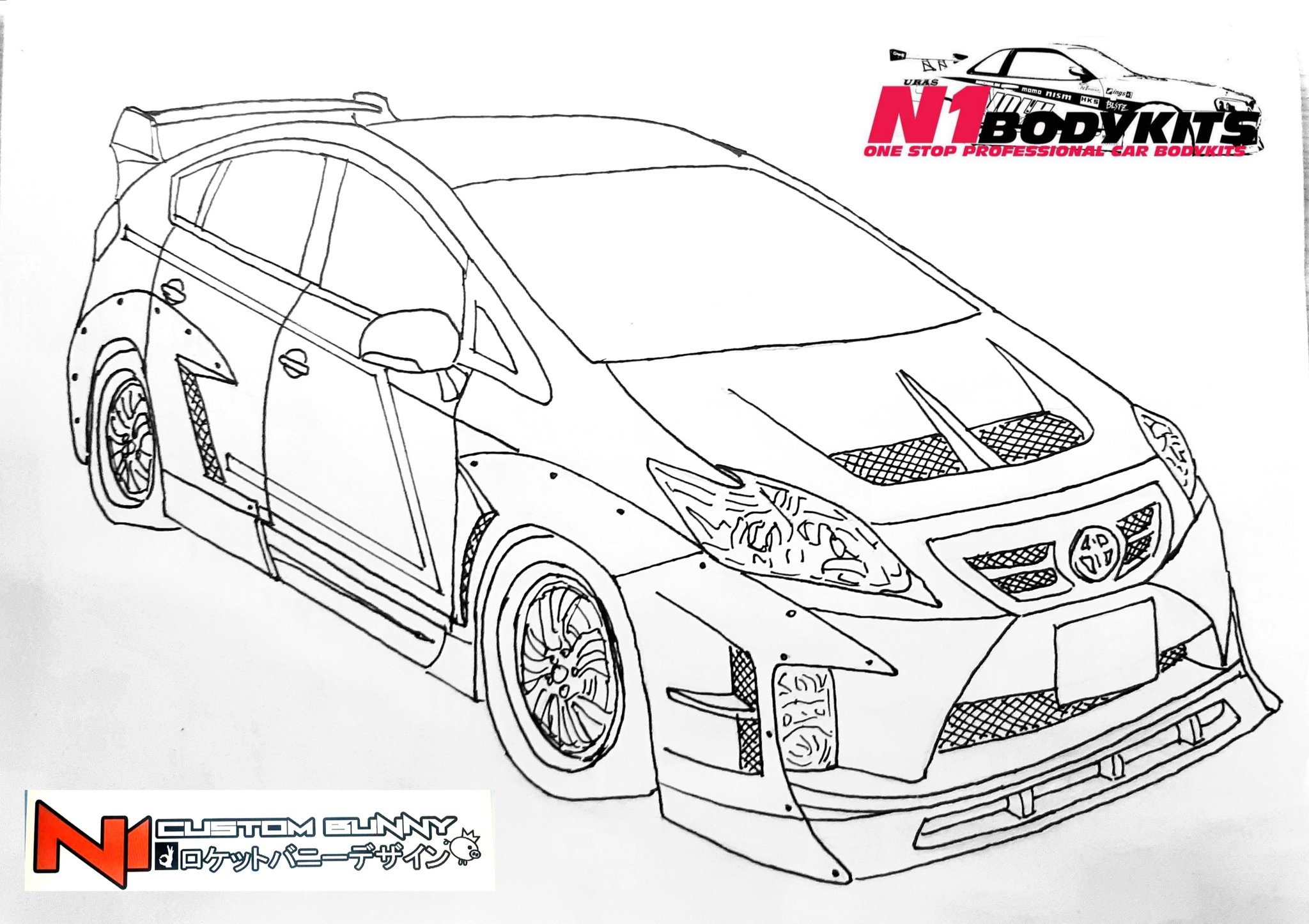 Toyota Prius Coloring Pages
