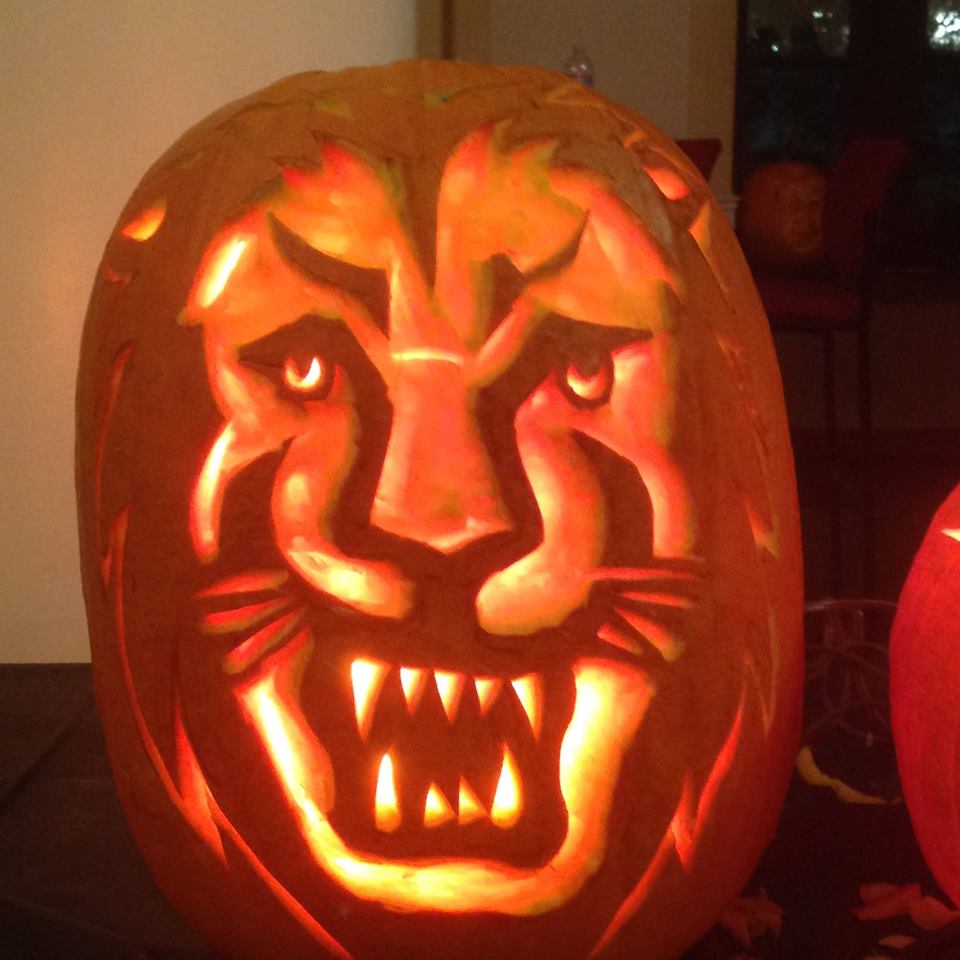 Roaring Lion Pumpkin Carving