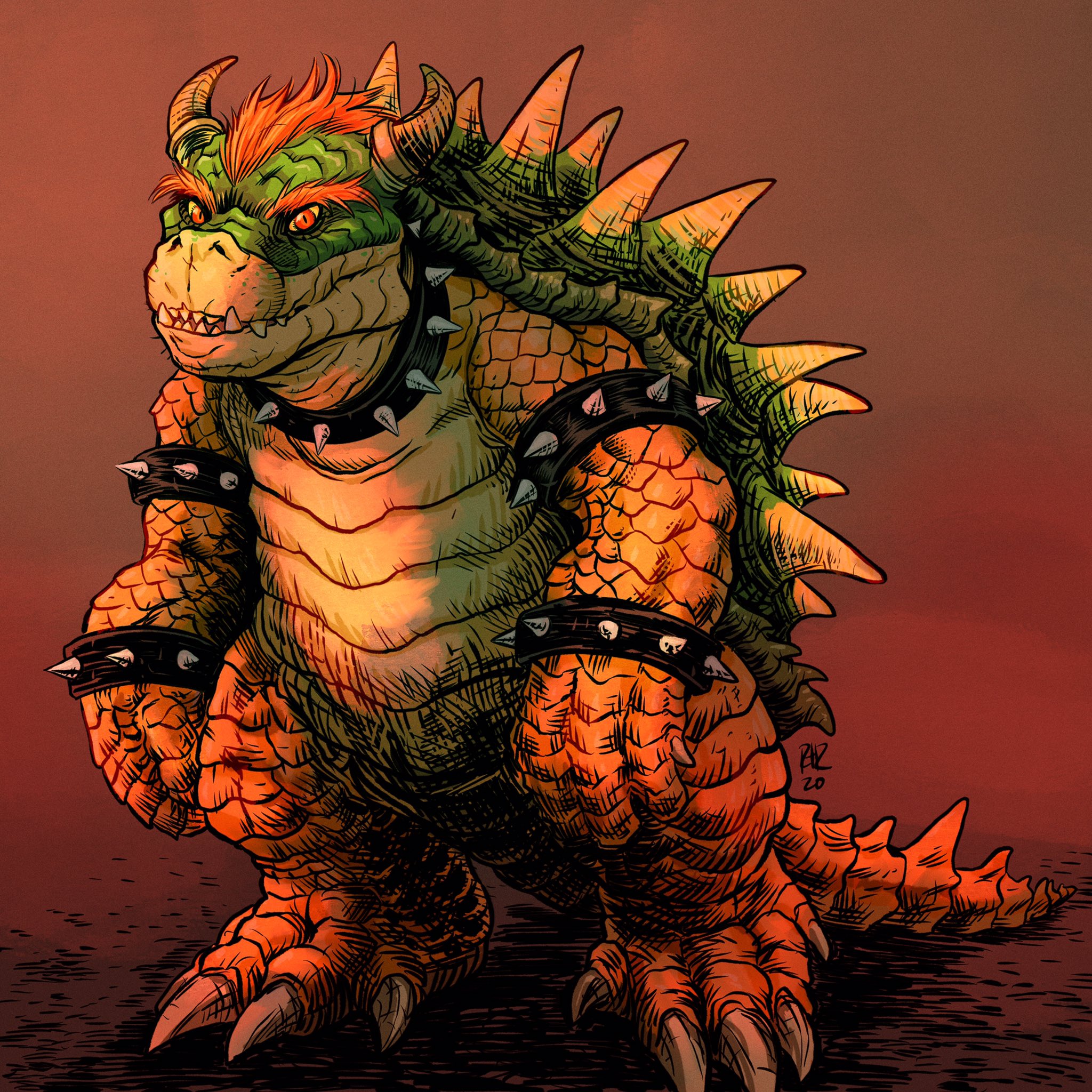 Bowser Vs Mario Realistic