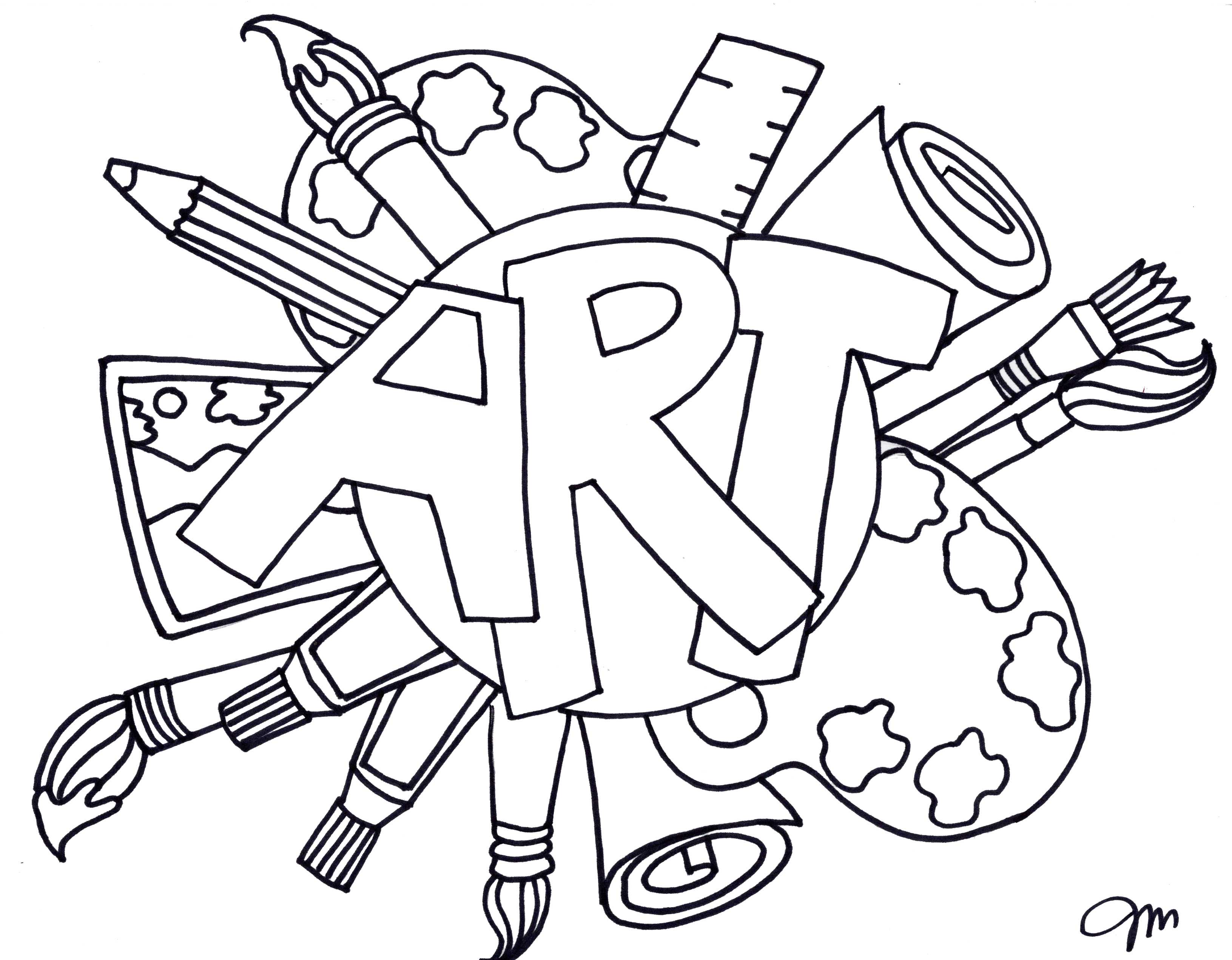 Art Class Coloring Page