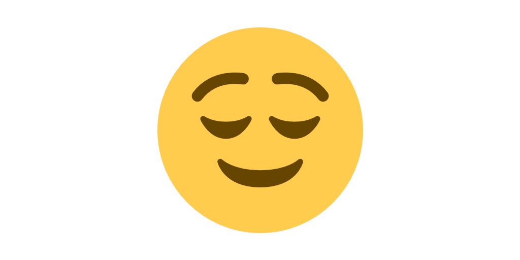 Relieved Face Emoticon