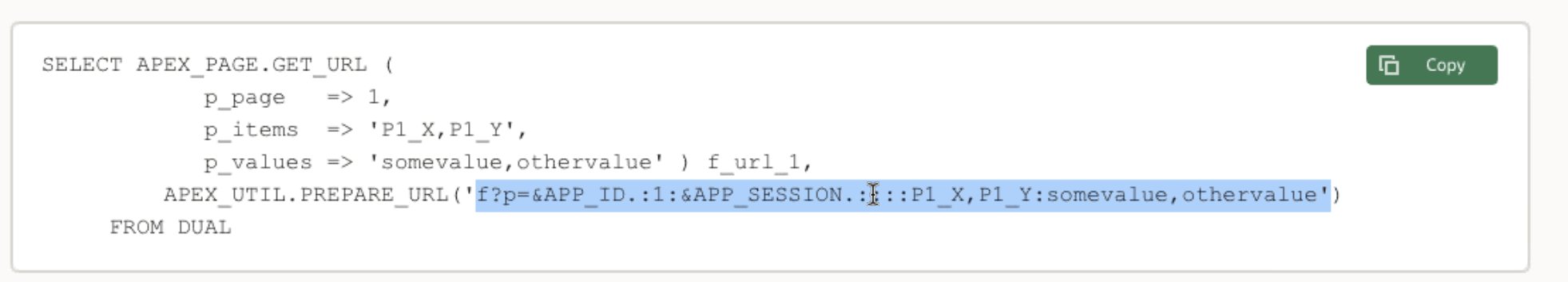 Oliver Lemm on Twitter: "Use APEX_PAGE.GET_URL to build links. Don't use APEX_UTIL.PREPARE_URL ...