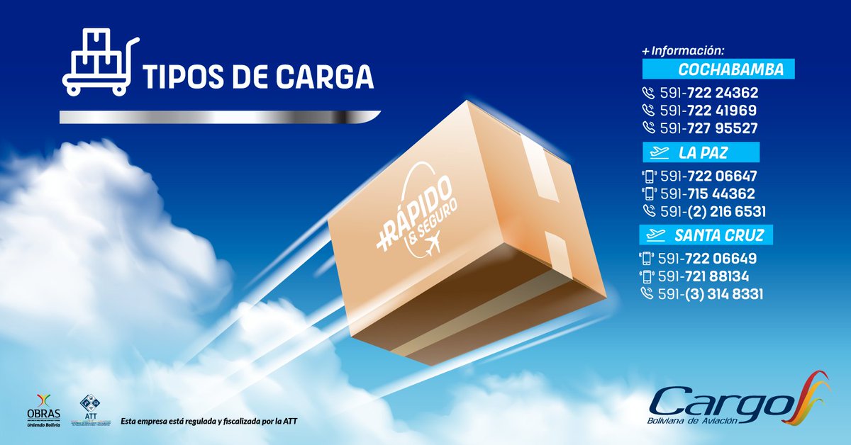 Boa Cargo, La Paz (+591 72206647)