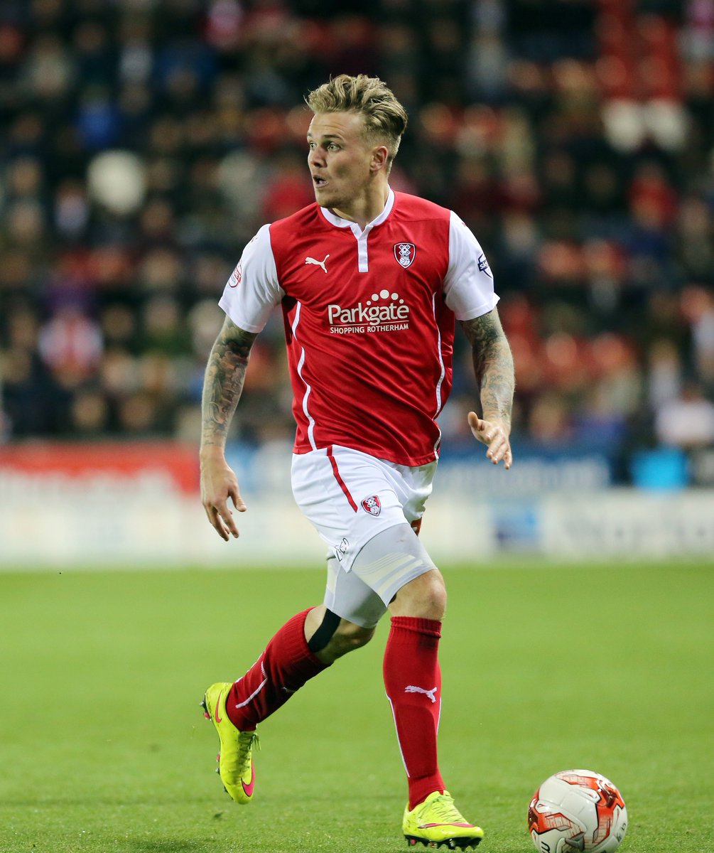 ?| Danny Ward gets his head up as he drives the Millers up the pitch in ...