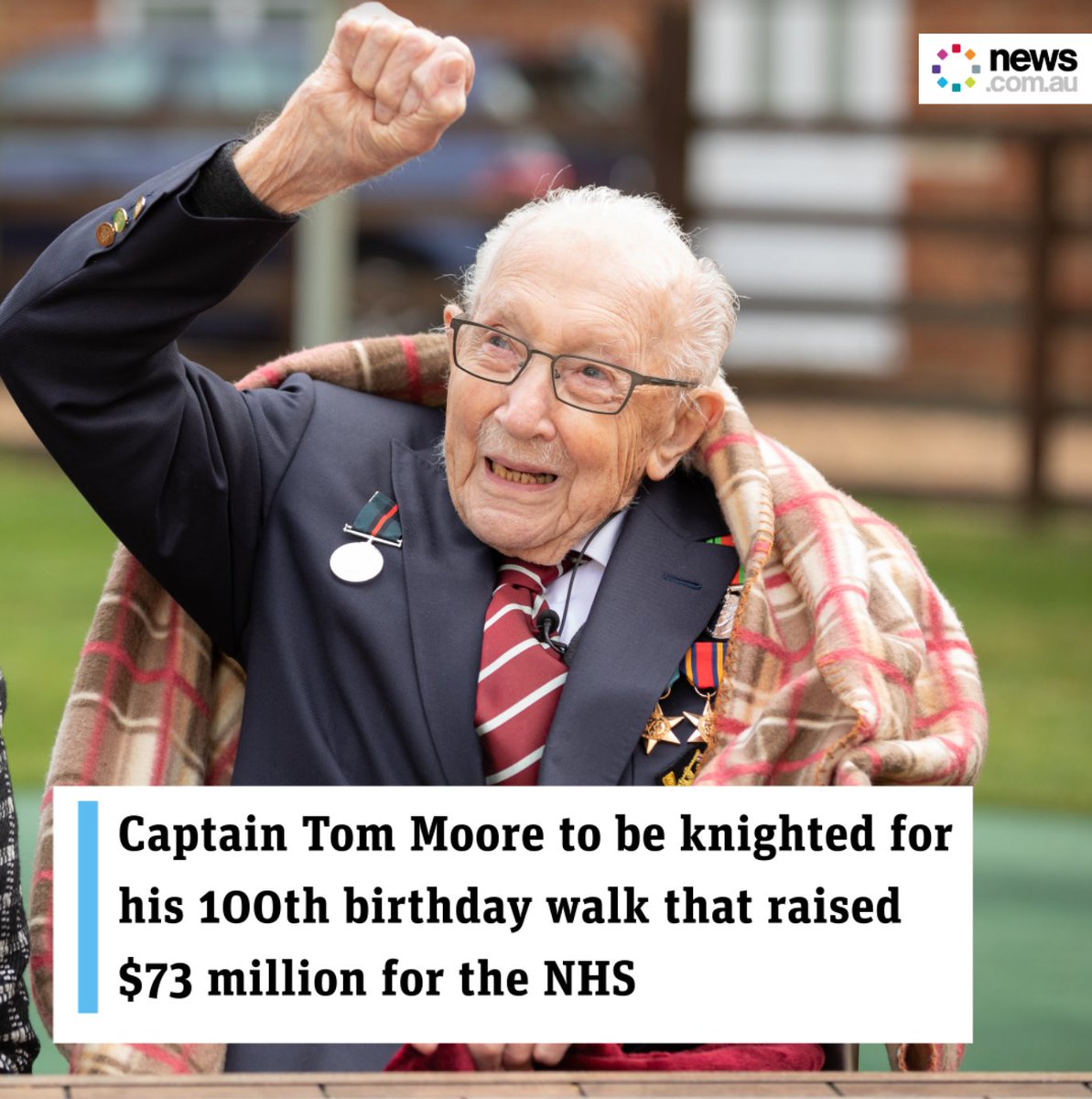 Captain Tom Moore is to be knighted for his inspirational birthday walk ...