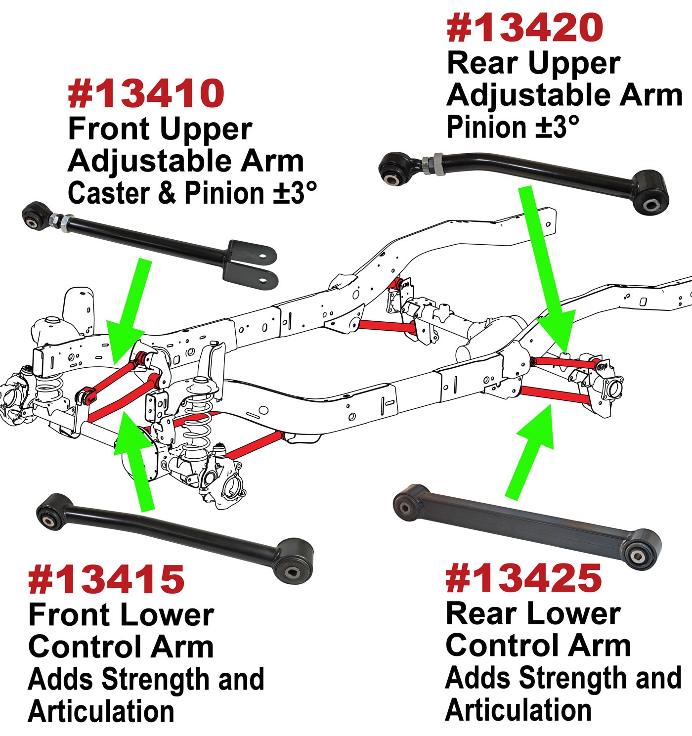 Specialty Products on Twitter: "Jeep JK Suspension Direct-fit control arms add strength and ...