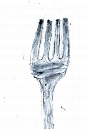 Fork Pencil Drawing