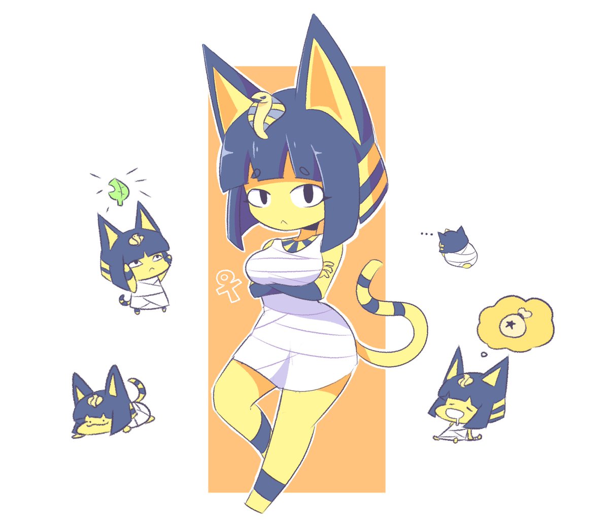 「hello ankha! i love you ? #AnimalCrossin」|gus 🦈のイラスト