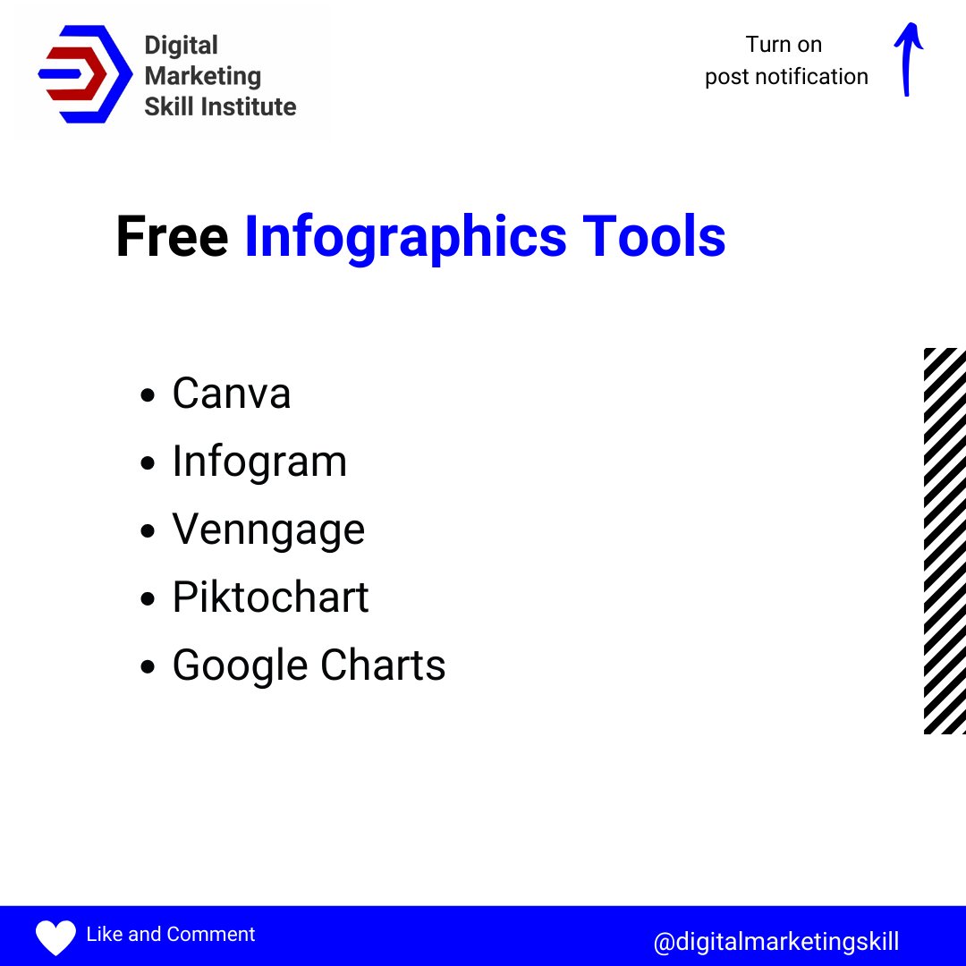 Digital Marketing Skill Institute on Twitter: "6. Infographics Canva Infogram Venngage ...