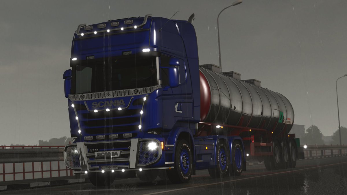 SCS Software on Twitter: "Wipers on 🚛 Windows up ⬆️ Lights on 💡 A little bit of rain won't stop ...