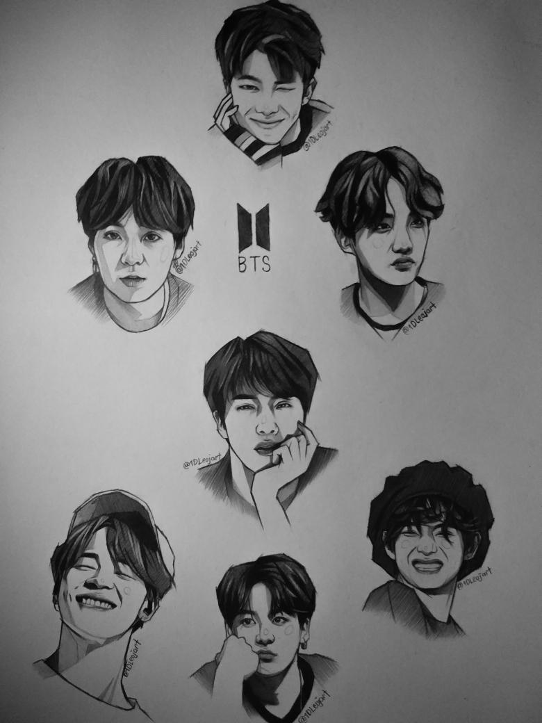 V Drawing Bts 20 Easy BTS Drawing Ideas 2022 – Cute KPOP Tutorials for ...