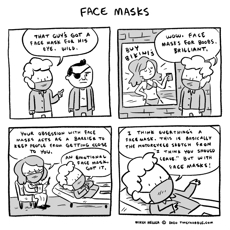 「i drew a comic about face masks 」|Mikey Hellerの漫画