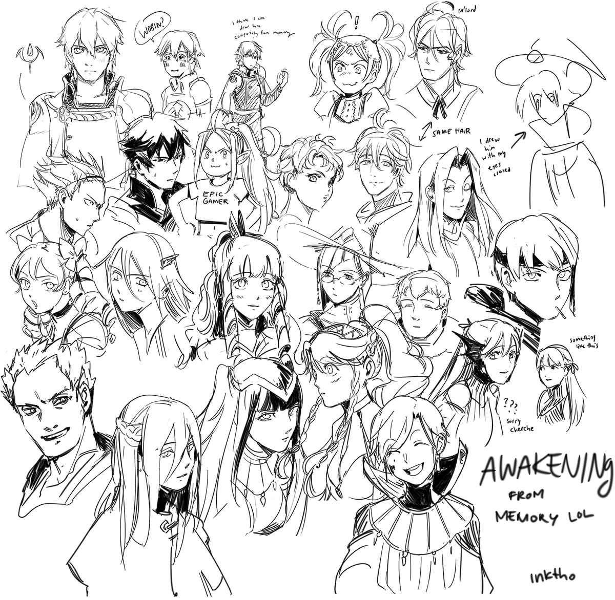 「ok i said i'd draw the awakening cast fr」|🐛katyの漫画