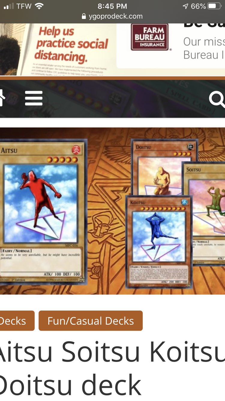 Yu Gi Oh! Aitsu Card