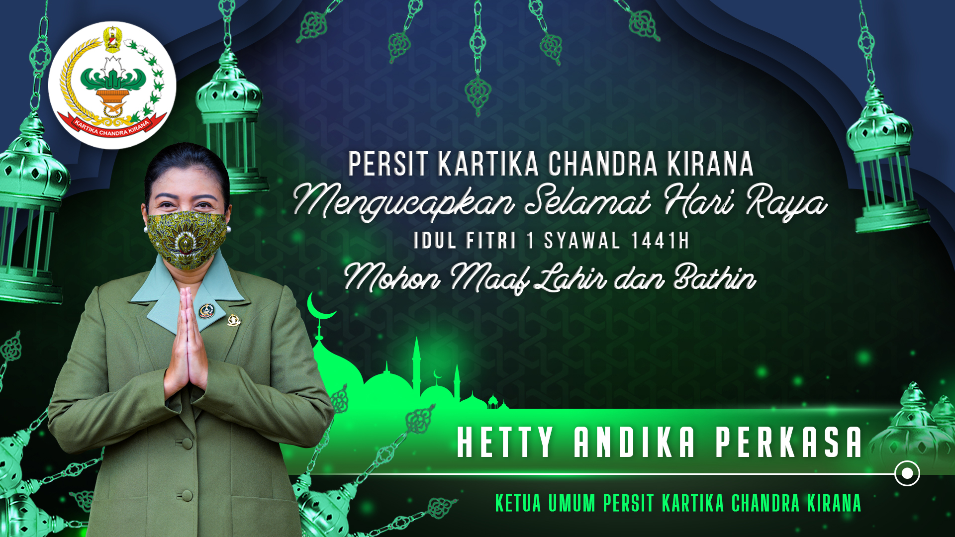 TNI AD on Twitter: "Ucapan Hari Raya Idul Fitri dari Kasad dan Ketum Persit KCK ㅤㅤㅤㅤㅤㅤ ...