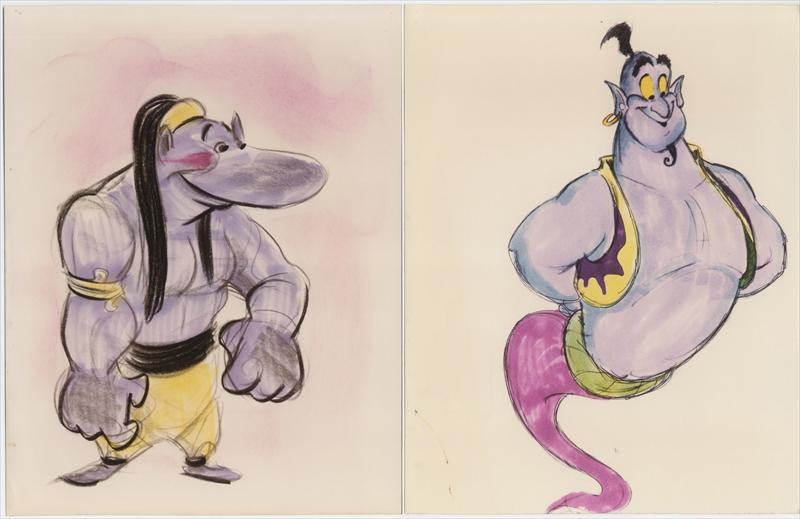 Aladdin Concept Art Genie