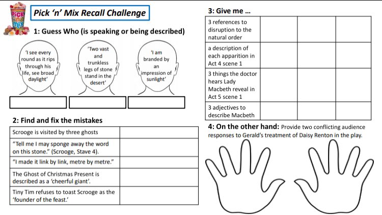 12 x Pick n Mix retrieval practice resources. Each slide has retrieval ...