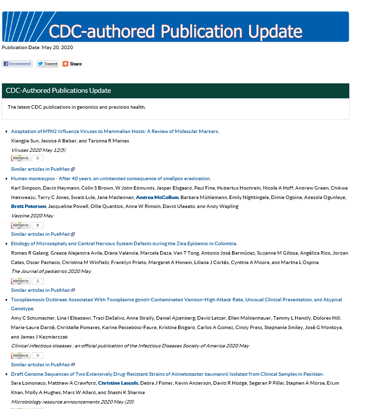 Check out the latest CDC publications in genomics and precision public ...