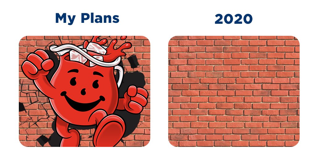 Man Breaking Through Brick Wall