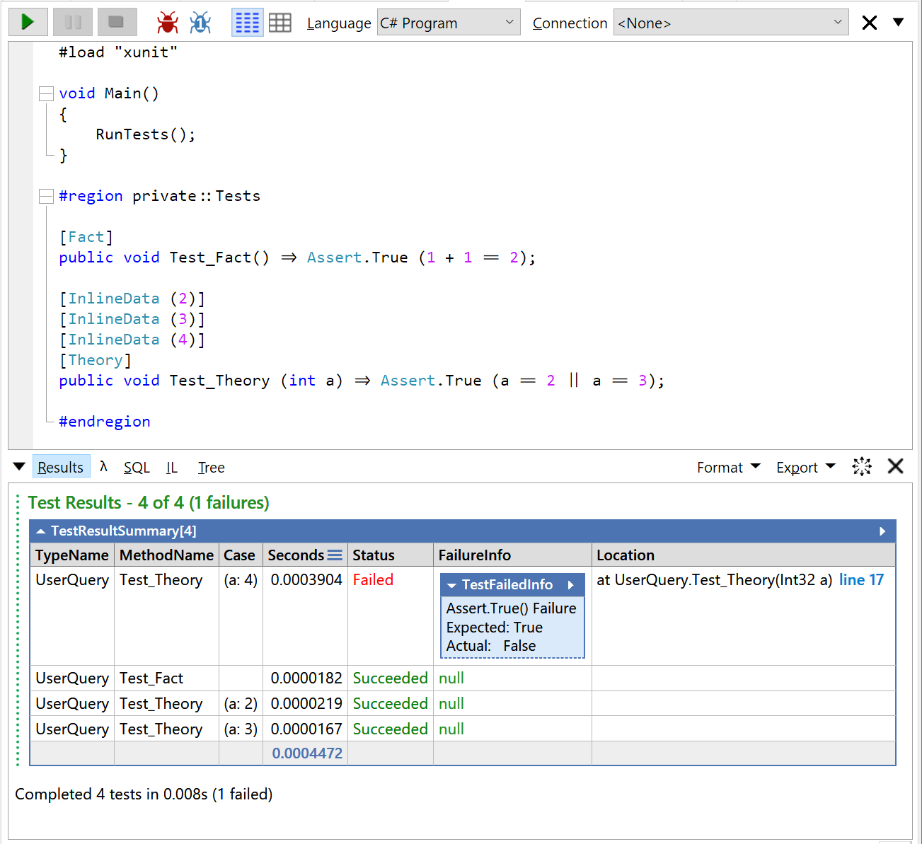 Linqpad·joe Albahari On Twitter Linqpad Now Has Menu Option To Add Xunit Test Support To Your 
