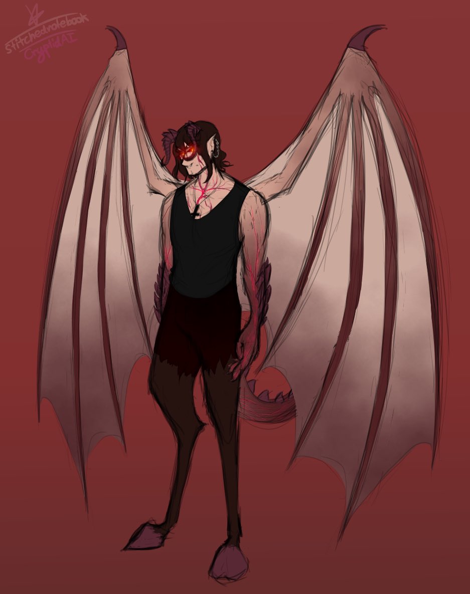 Cryptid's art on Twitter: "Before I forget to post him again meet Arson, a megalomaniac on a ...