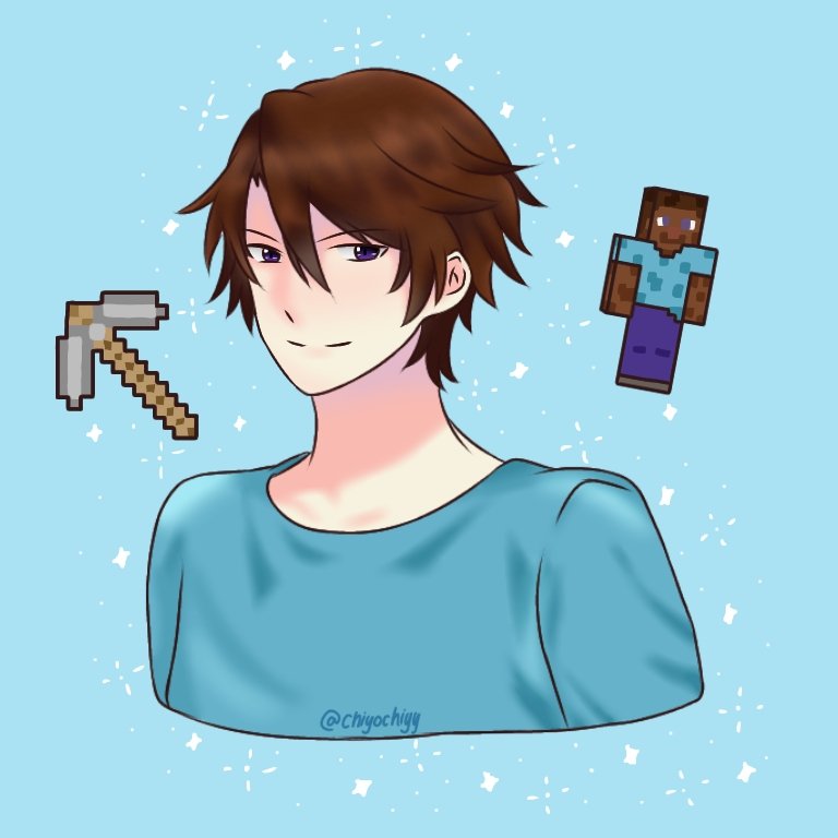 Minecraft Anime Steve And Herobrine
