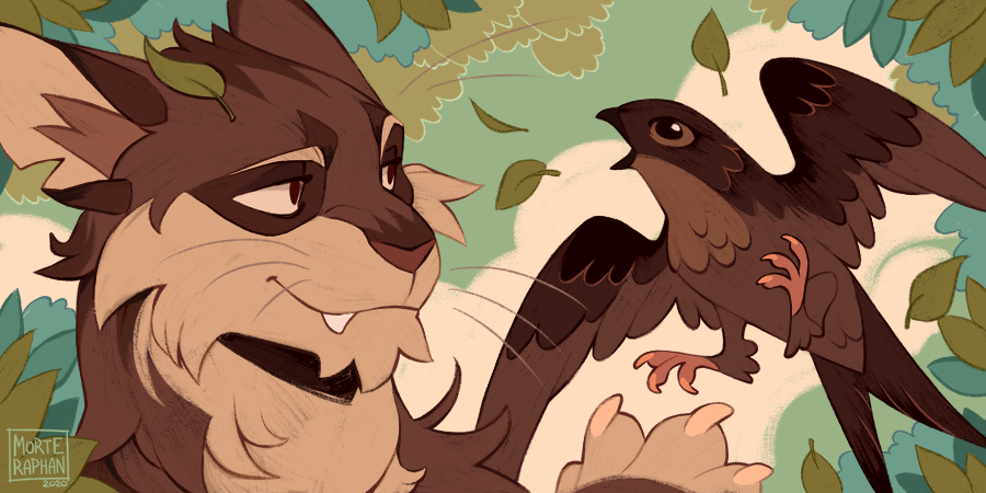 「Logan and Nicky as their totem animals. 」| morteraphan のイラスト