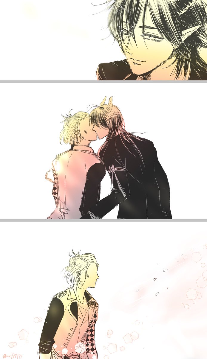 「パーティに招かれるマレウス様 (マレケイ) ※ちょっとだけマレウス運動着エピ前提 #twst_BL 」eruの漫画