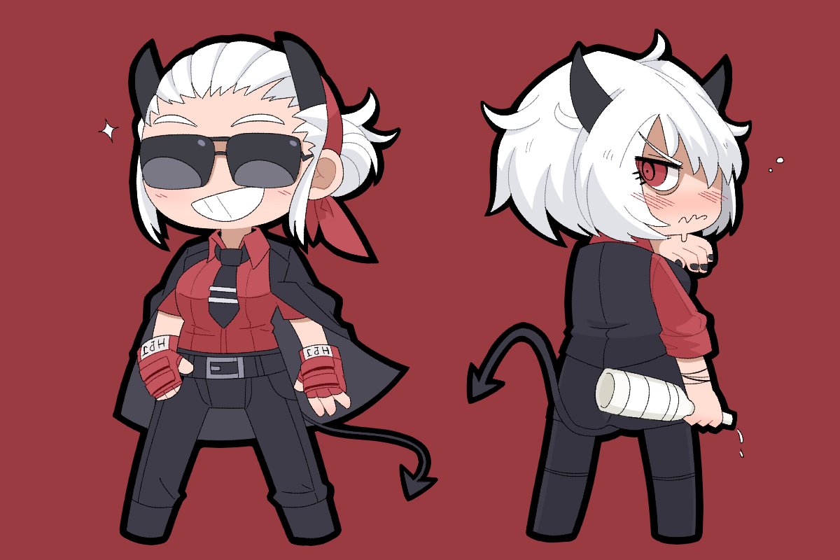 helltaker「Cute game! I like these two the most #He」|Oscar 🦝🍅(Commission ...