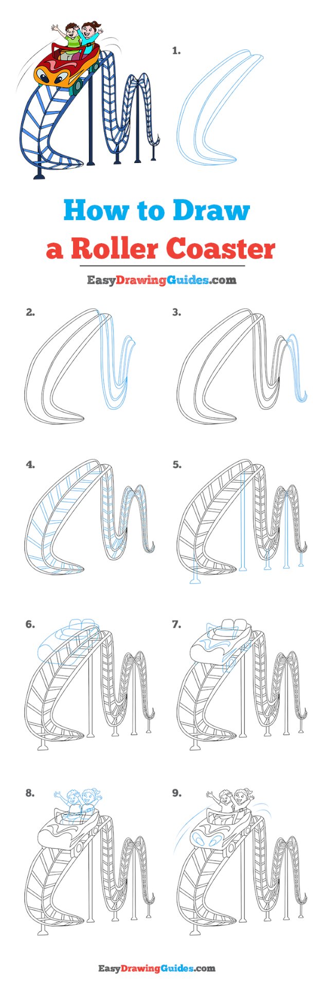 Easy Roller Coaster Drawing
