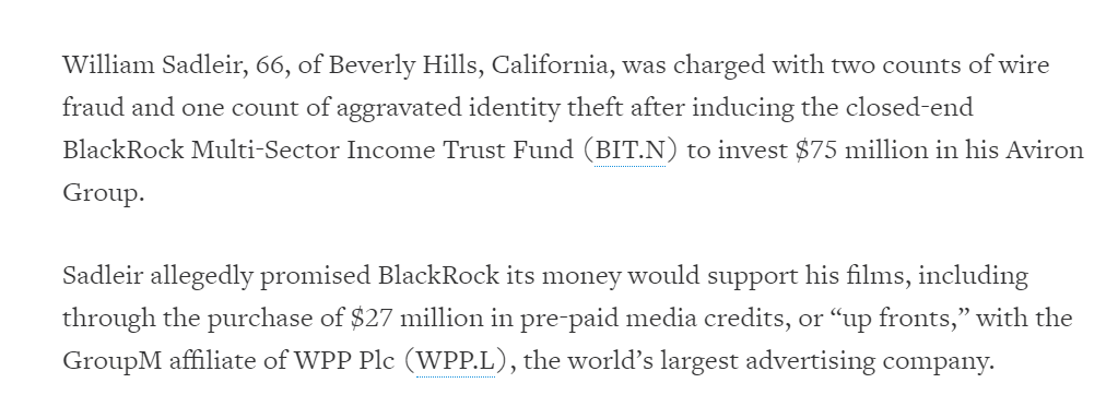 Thread by @MissMaga2016: William Sadleir, the former CEO & Chairman of ...