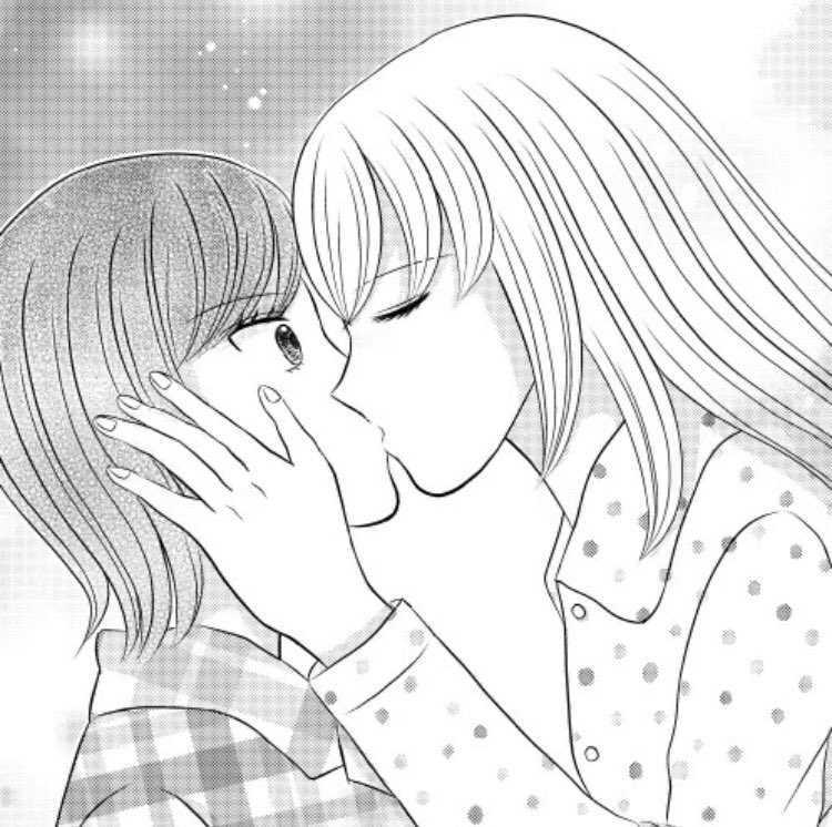 キスの日 キスシーンって3回しか描いてなかったんですね しかも全部同じようなアングルだし、最後に描いたのが女の子同士」櫻井ナオ🌸あなそば⑥原稿中🌸の漫画