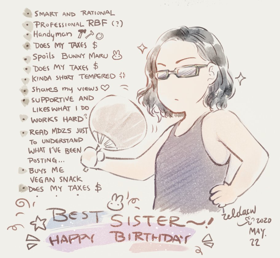 ノ^ヮ^)ノ*:・゜ Happy Birthday to my sis? 」|Zelda ️working on TGCF vol 7 ...