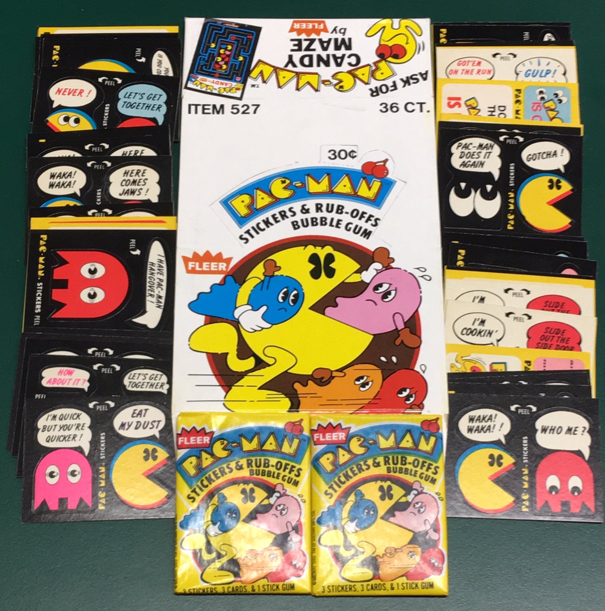 1980 Pac Man Cards