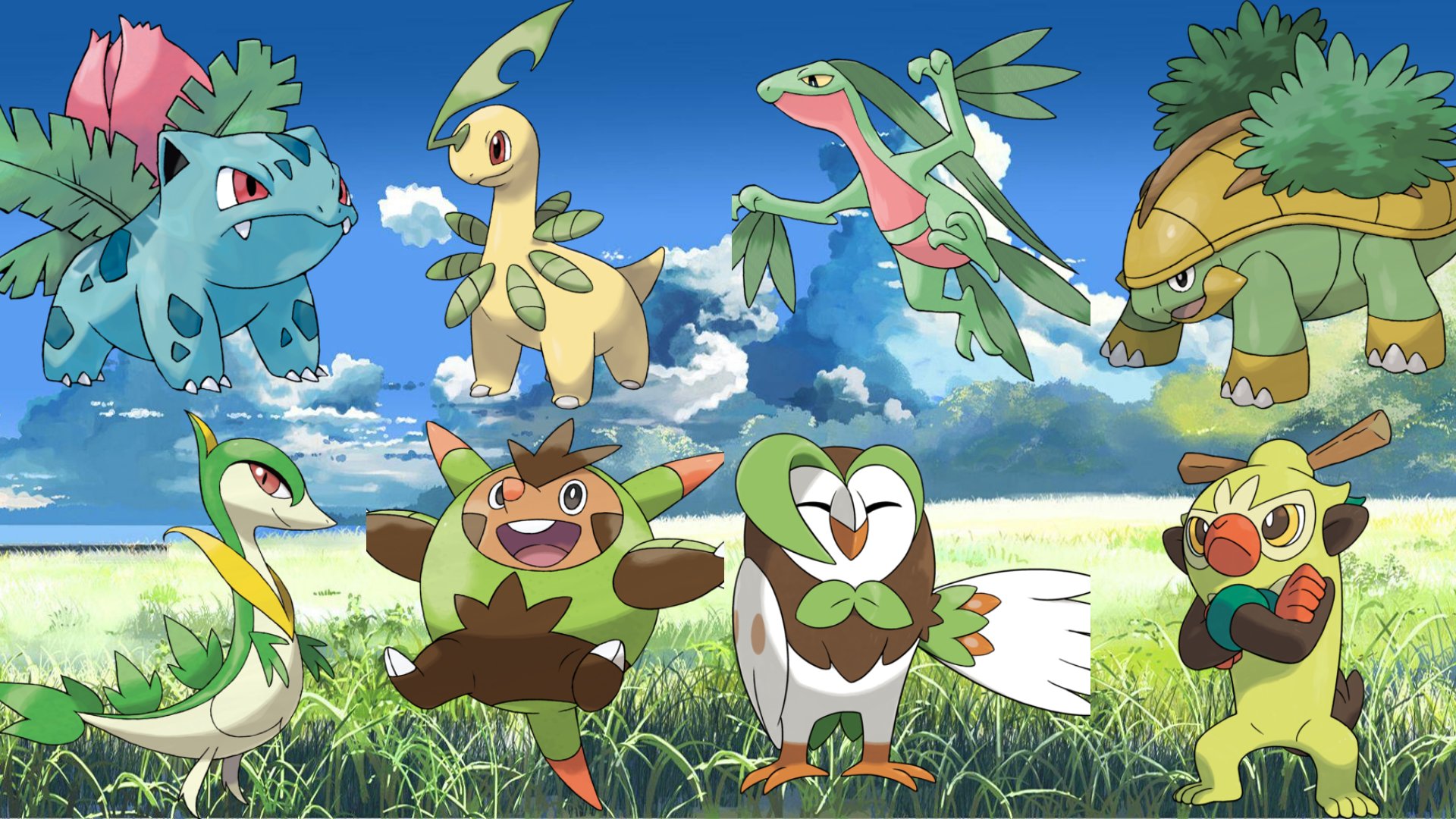 All Grass Pokemon Starters