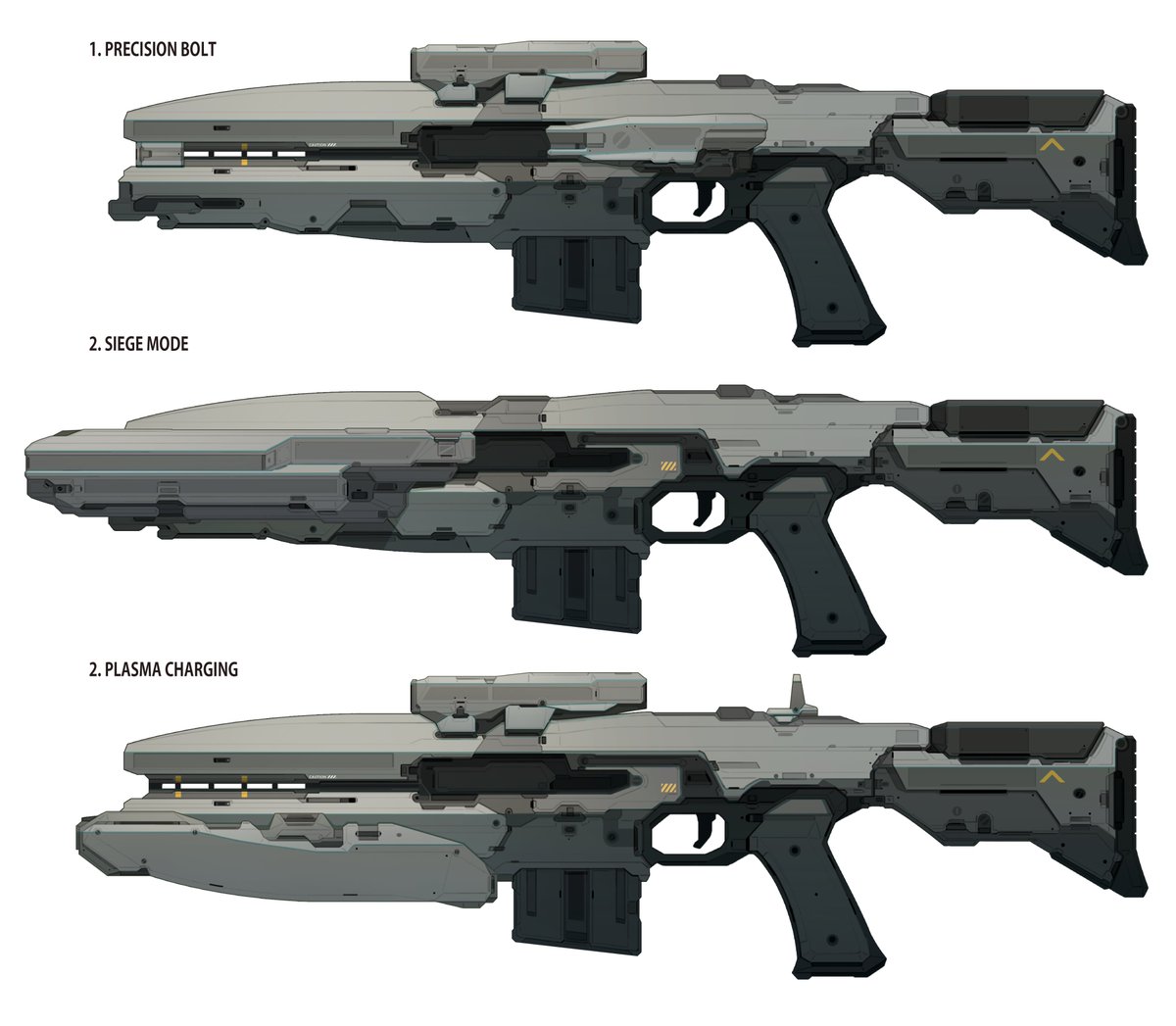 「Gauss rifle concept + 2.5D 」|puremageのイラスト