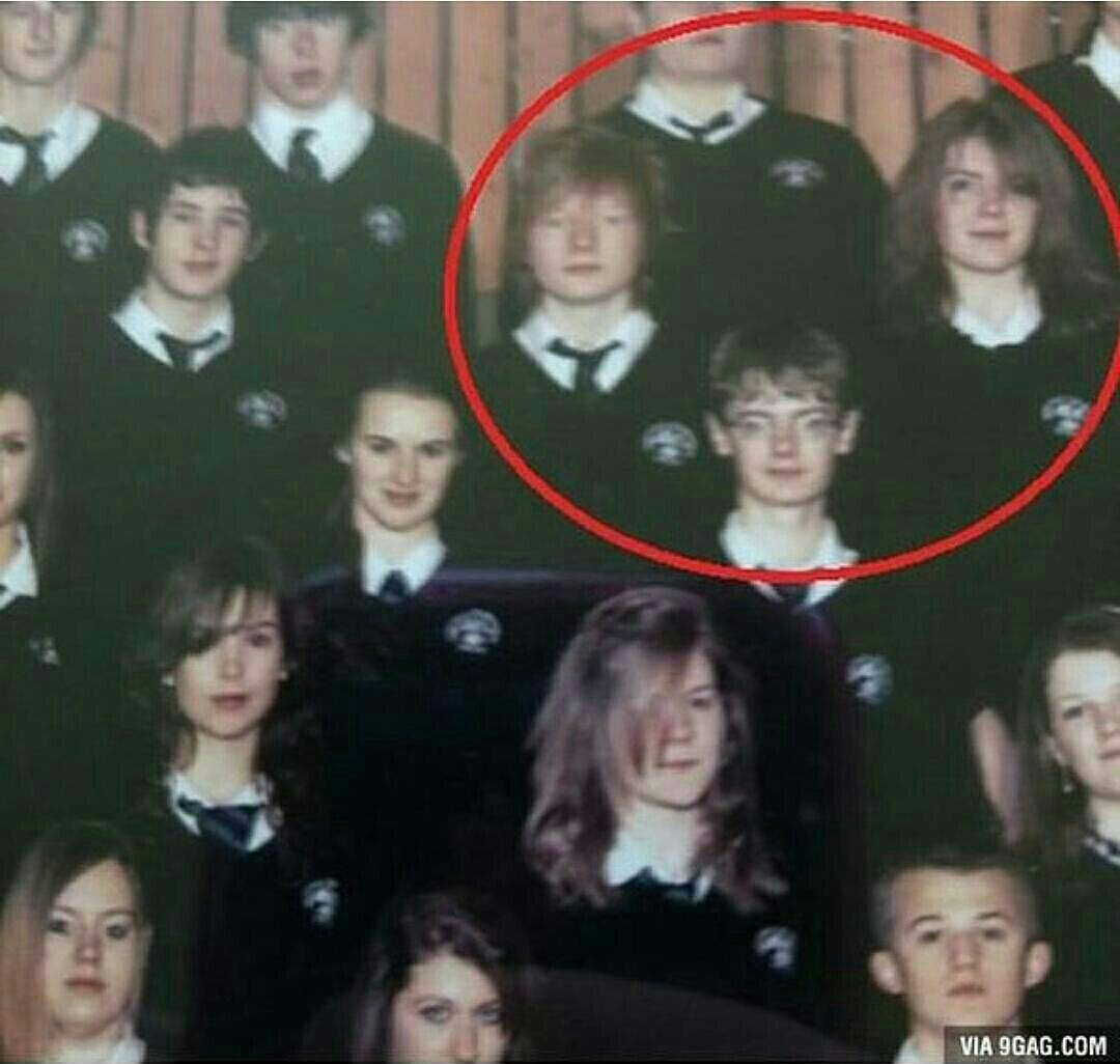 Ed Sheeran Harry Potter School Photo