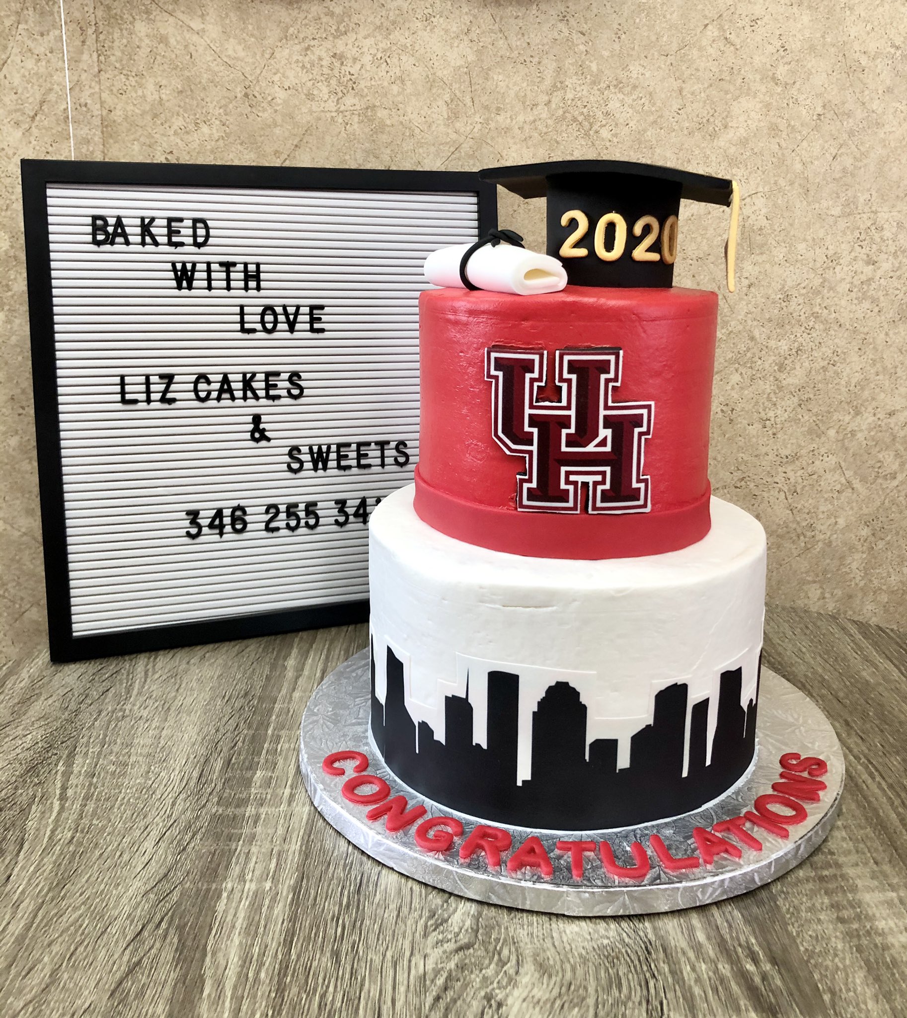 University Of Houston Graduation Cakes Graduation Cake 4 Nancy's