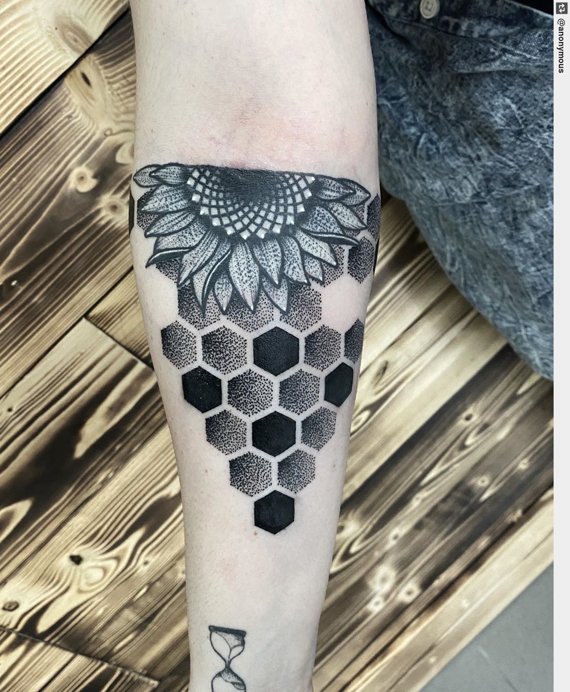 Black Honeycomb Tattoos