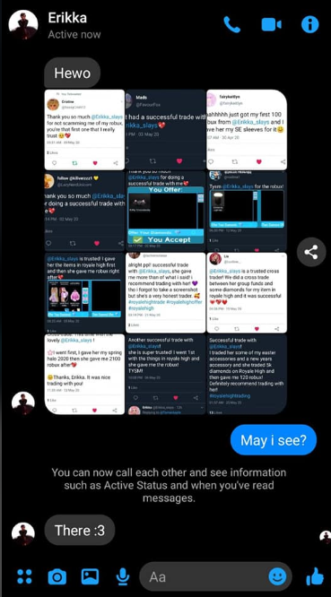 koo koo on Twitter: "Okay to those who cross-trade on Facebook, don't do trades with @.Erikka ...