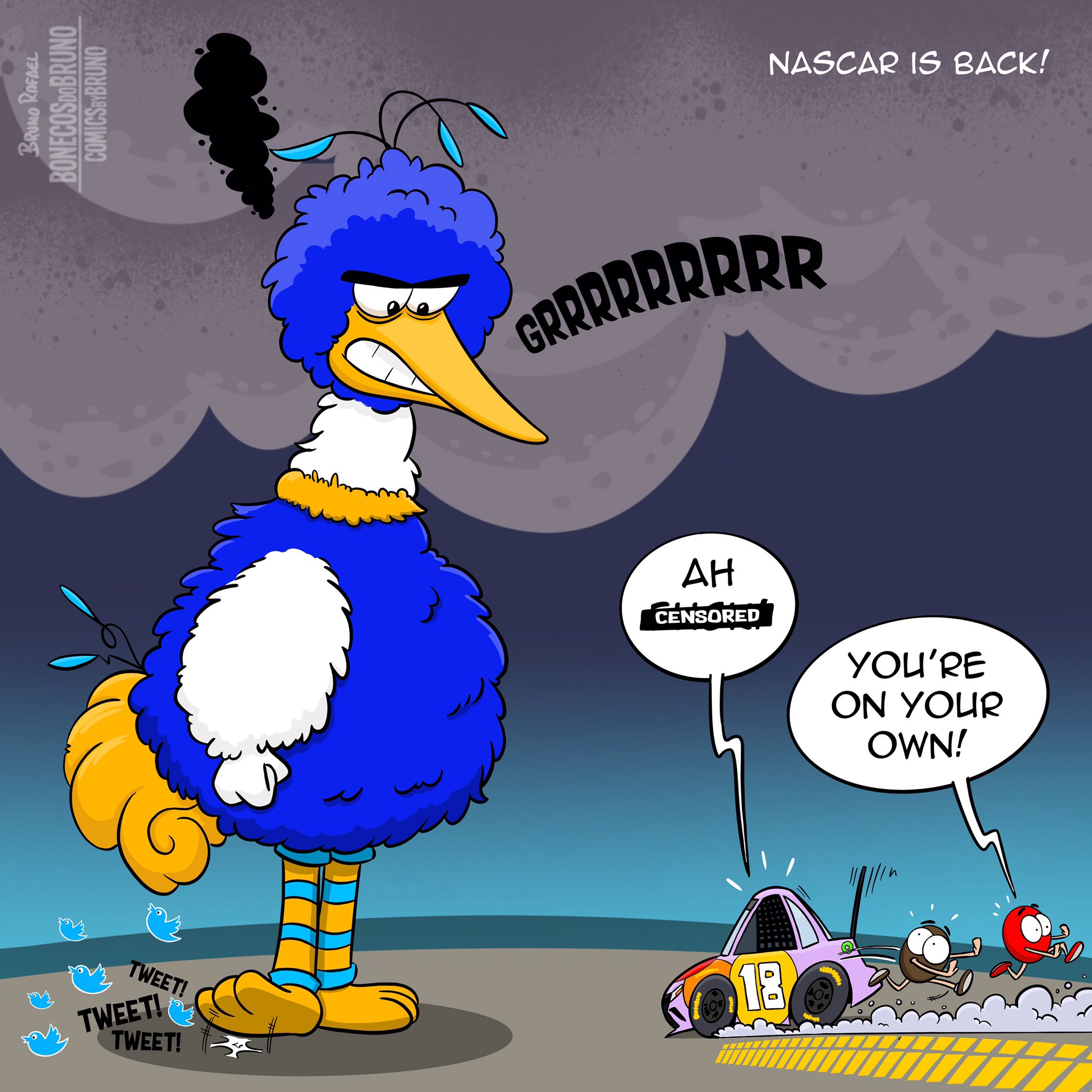 Funny Nascar Cartoon