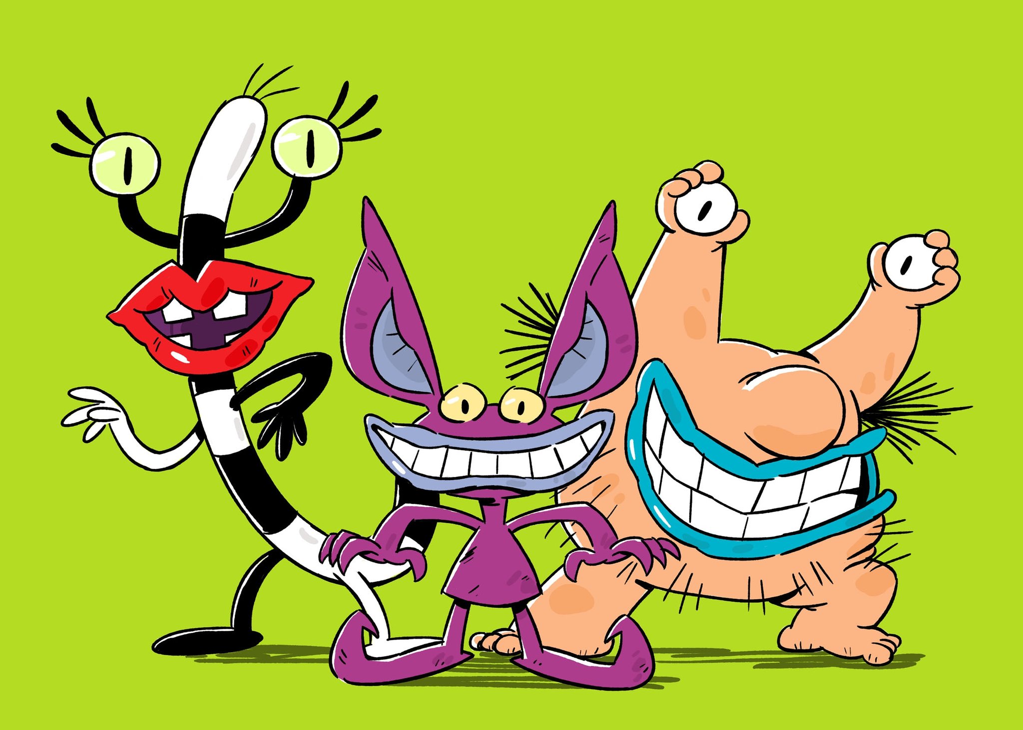 Ahh Vrais Monstres Dessin Oblina Oblina Etsy France